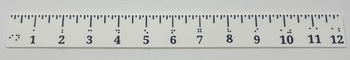 Braille Ruler for the Blind, 12 Inches | Braille Superstore